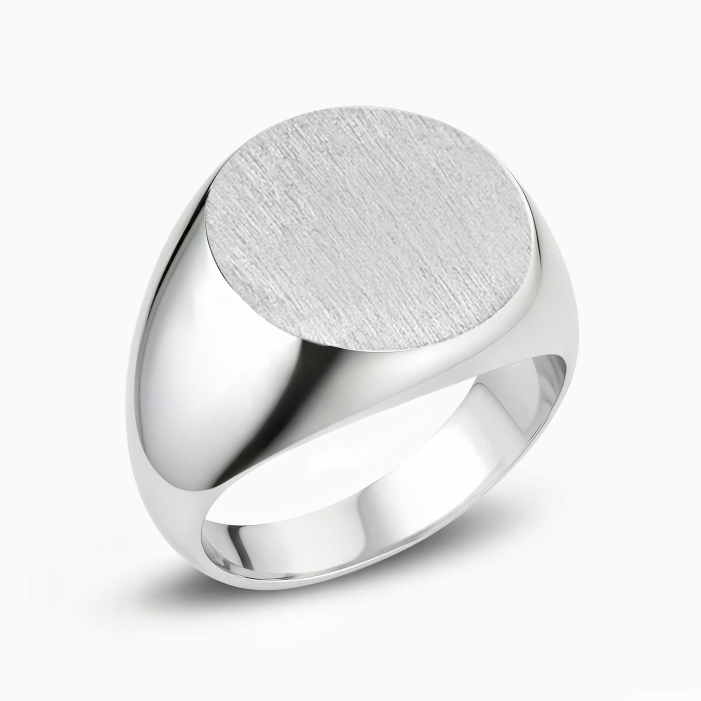 Basic Silver Ring with Brush Finish