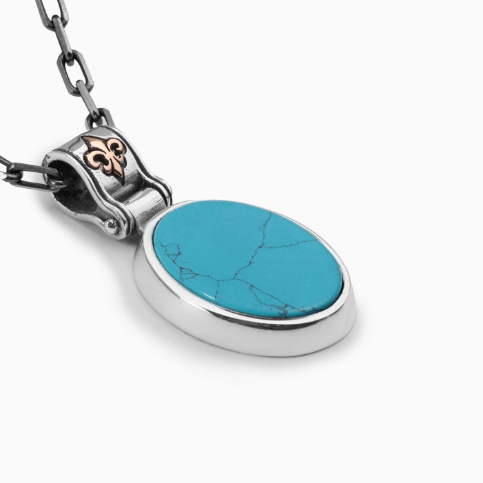Oval Turquoise Stone Pendant
