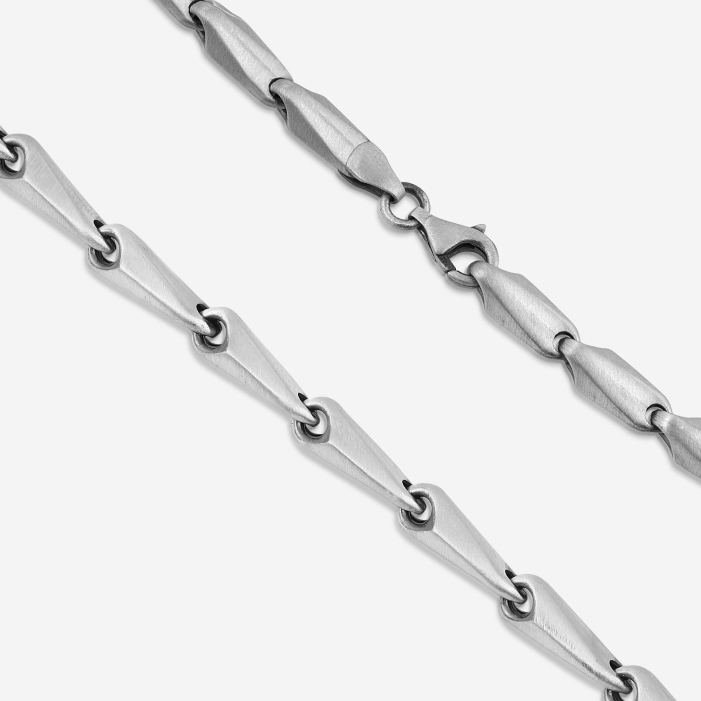 Matte Silver Chain Bracelet