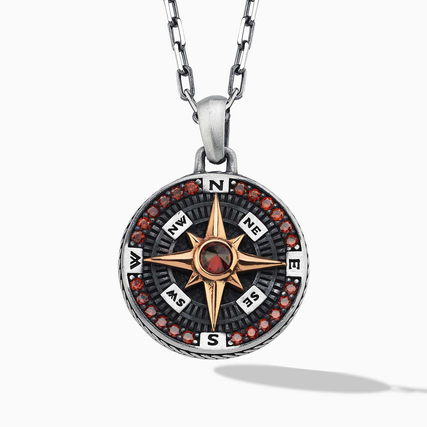 North Star Red Zircon Necklace