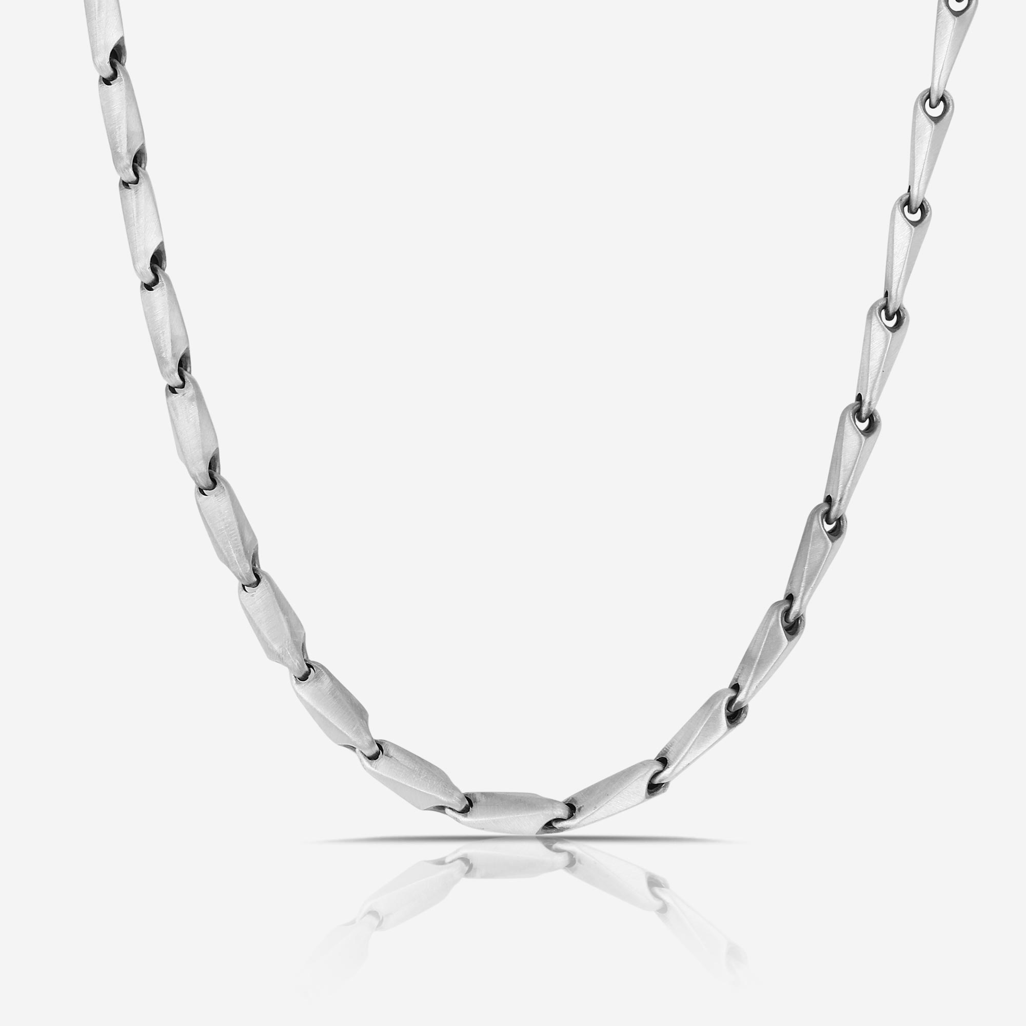 Matte Silver Chain Necklace